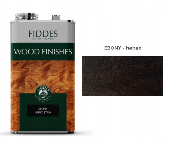 FIDDES Bejca nitro-olejowa do podłóg mebli NITRO EBONY 5L heban brąz ...