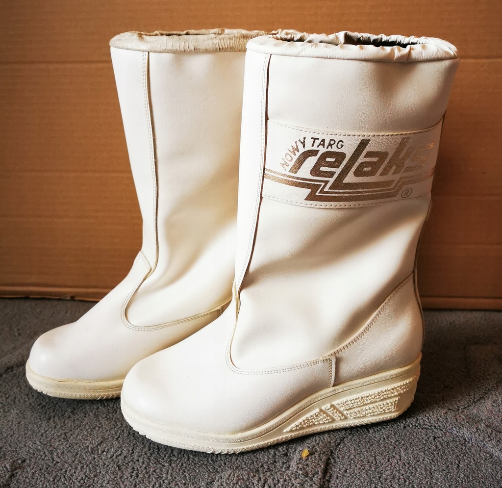 Białe buty Relaks Nowy Targ PRL rozmiar 24,5 cm - 12160189377 ...