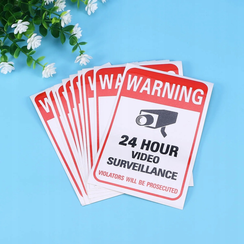 Label Stickers 24 Hour Camera Sign 20 Pcs - 13631616713 - oficjalne ...