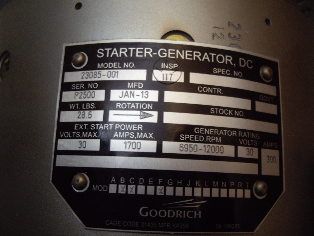 STARTER GENERATOR 23085-001 GOODRICH - 7202691104 - oficjalne archiwum ...