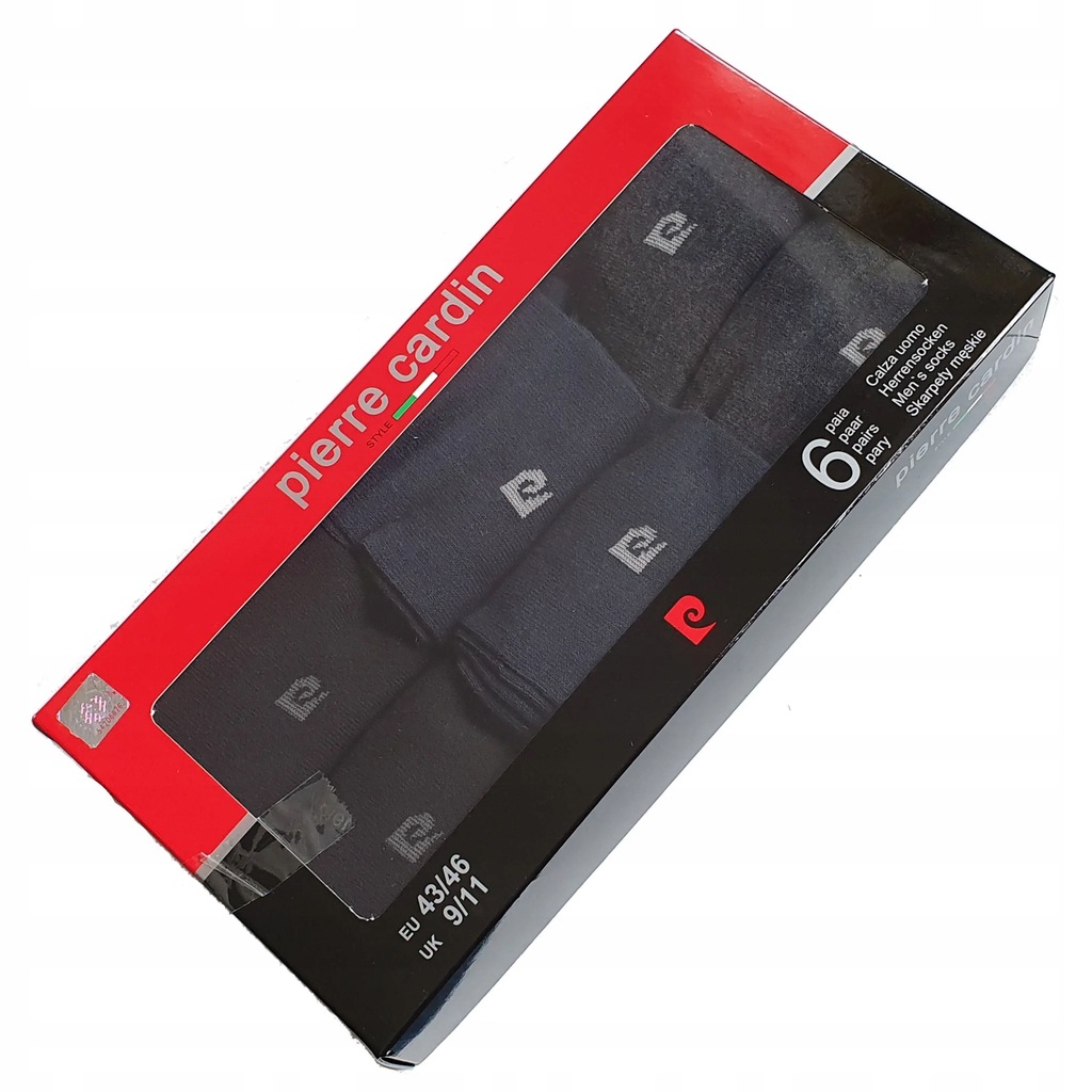Skarpety garniturowe Pierre Cardin BOX 6p 43-46 - 12853767420 ...