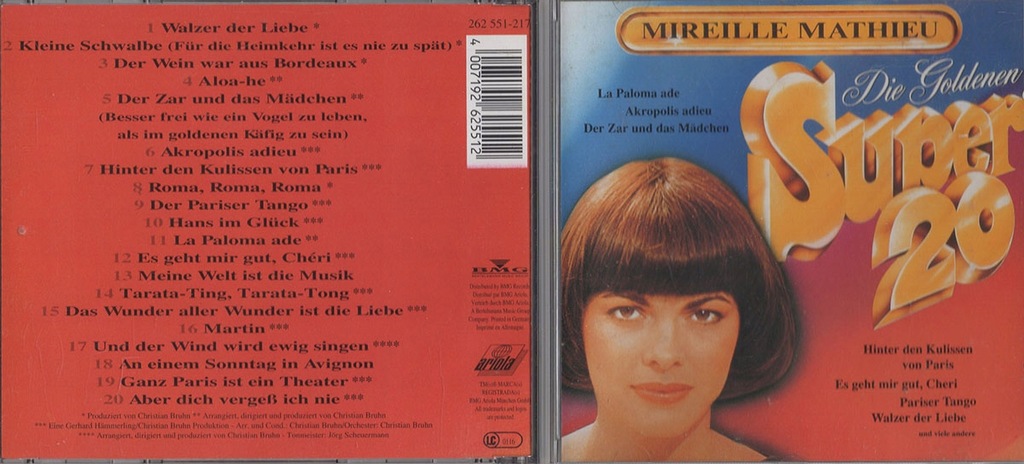 MIREILLE MATHIEU - DIE GOLDENEN SUPER 20 - CD - 12637752179 - oficjalne ... MIREILLE MATHIEU - DIE GOLDENEN SUPER 20 - CD - 12637752179 - oficjalne ...