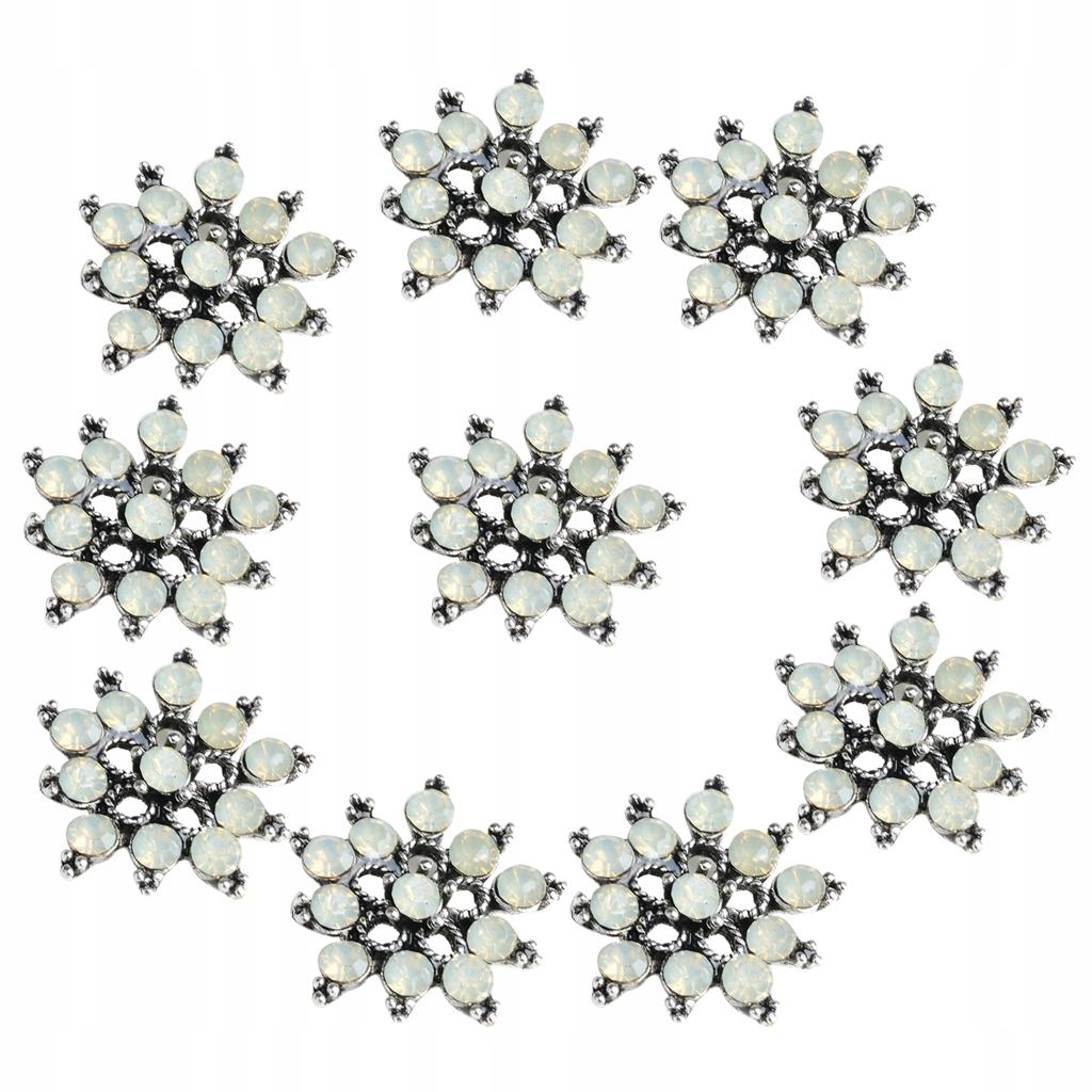10x Vintage Rhinestone Flower Buttons Flatback - 14467060940 ...