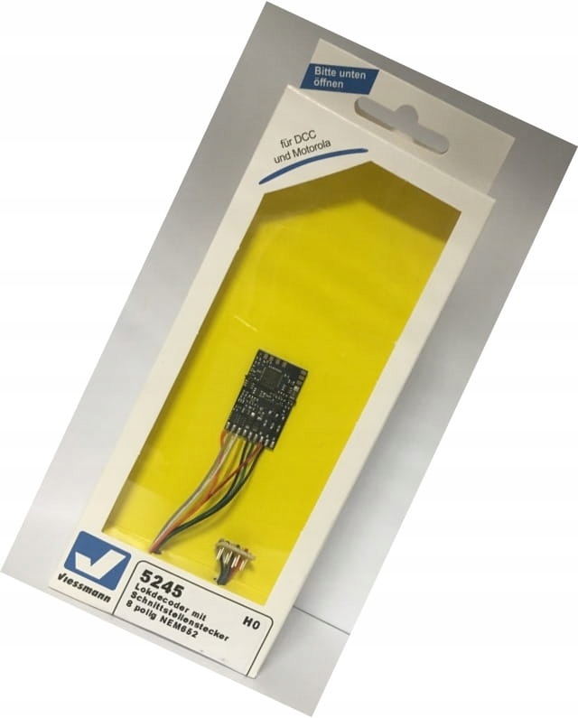 Dekoder jazdy DCC z wtyczką 8-pin NEM 652 - 14267664424 - oficjalne archiwum Allegro