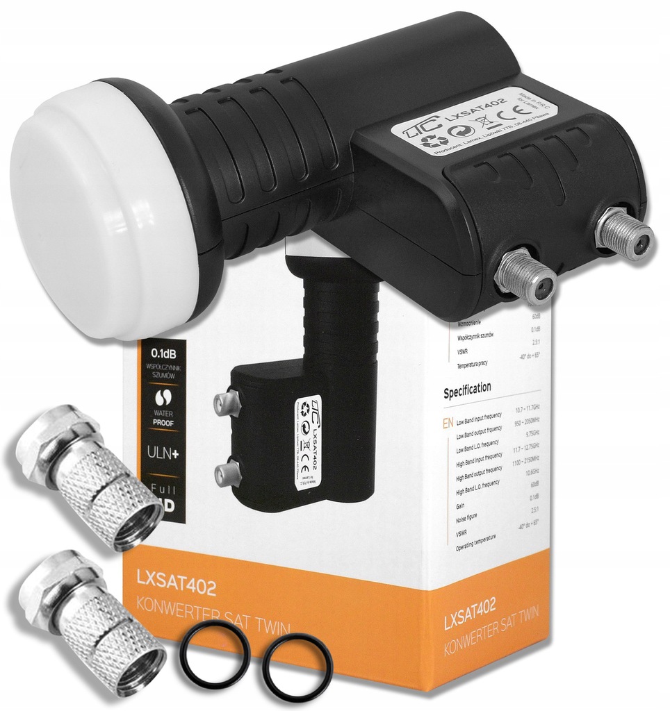 KONWERTER SAT TWIN FULL HD 4K CYFROWY POLSAT NC+ - 12546142590 - oficjalne archiwum Allegro