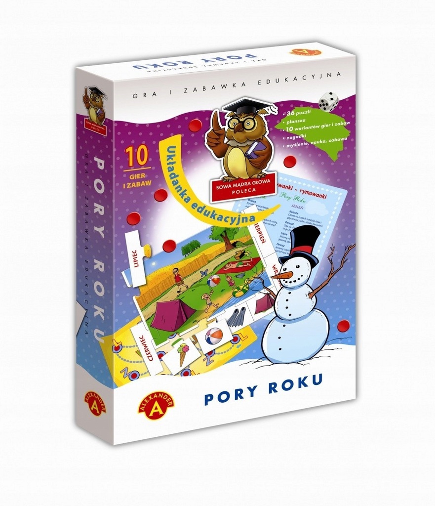 Gra Edukacyjna dla 4 LATKA Pory Roku NAUKA Zabawa! - 12908374511 - oficjalne archiwum Allegro