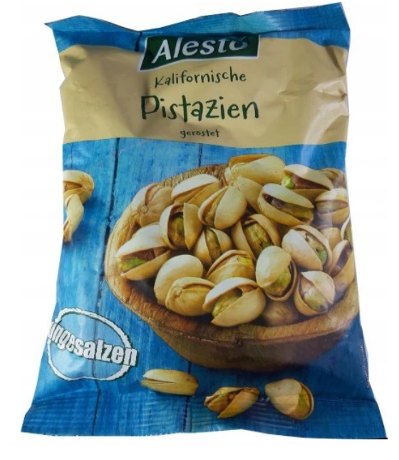 Orzeszki pistacje bez soli Alesto 250 g - 13109819718 - oficjalne archiwum Allegro