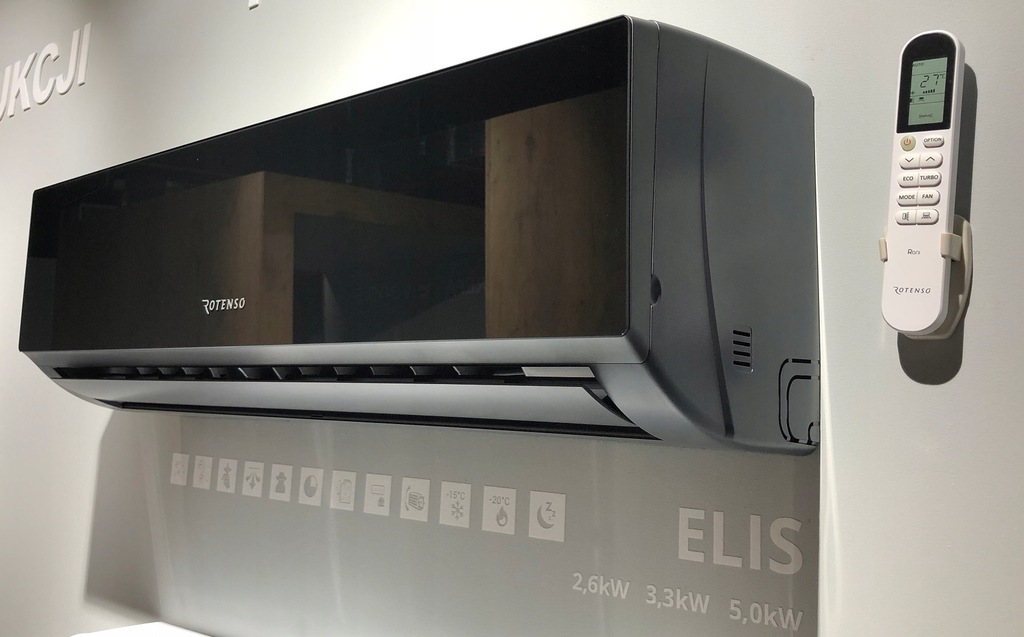Klimatyzator Rotenso Elis 3.5 kW Czarna ELEGANCJA - 10533041775 ...