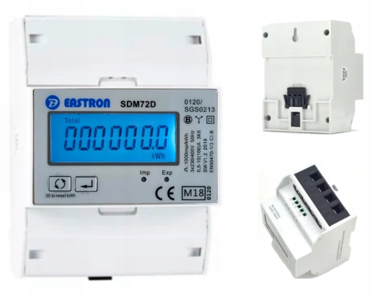 VCX Trójfazowy Licznik 3-FAZ SDM72 BI MID RESET - 12310644001 ...
