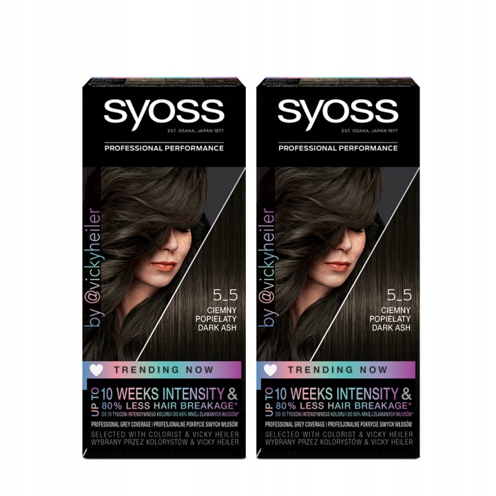 Syoss Farba do włosów 5-5 Ciemny Popielaty x2 - 9855032383 - oficjalne ...