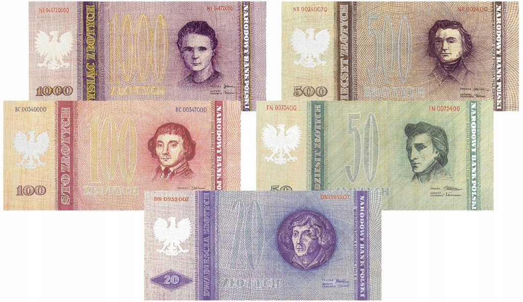 BANKNOTY PRL PROJEKTY -S. MAŁECKI -KOPIE-5 SZT L29 - 13342257153 ...