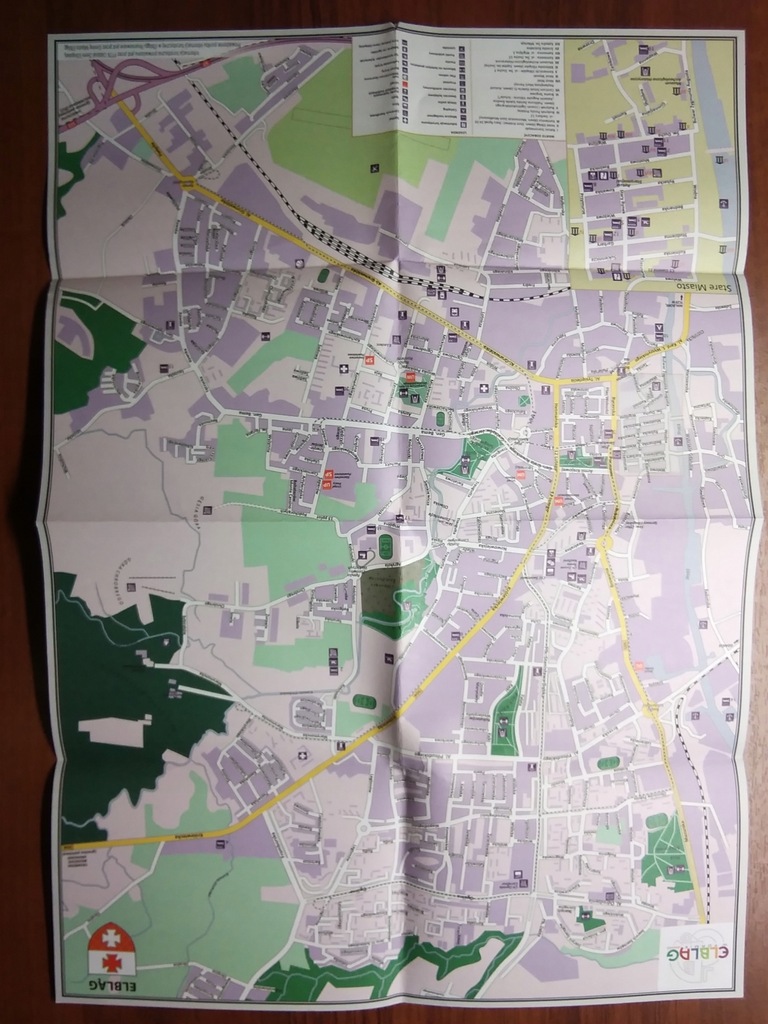 ELBLĄG plan miasta mapa atrakcji - 12905112961 - oficjalne archiwum Allegro