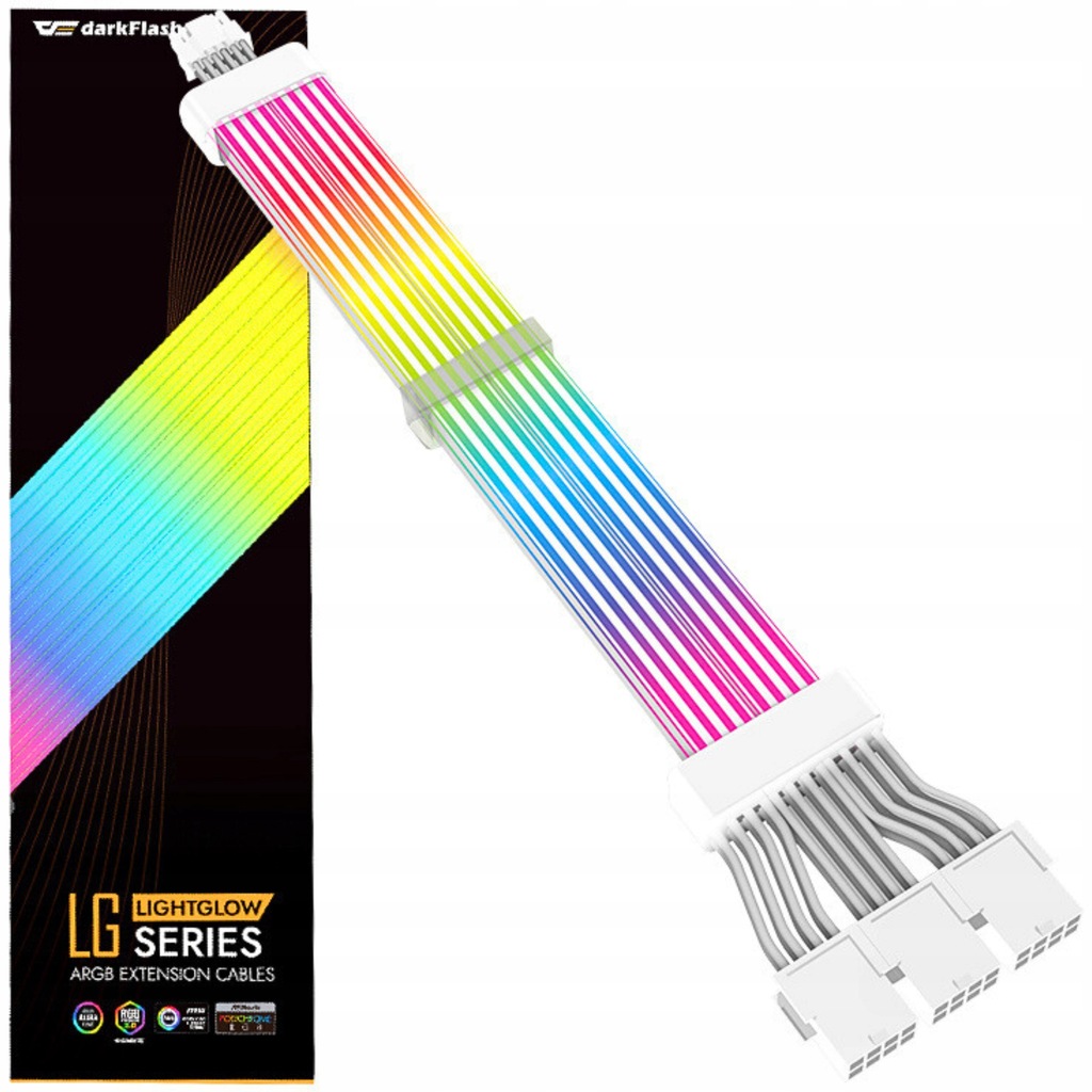 DarkFlash Lg04 Kabel Przewód Zasilający Do Karty Graficznej Argb Biały - 15951963919 - oficjalne ...
