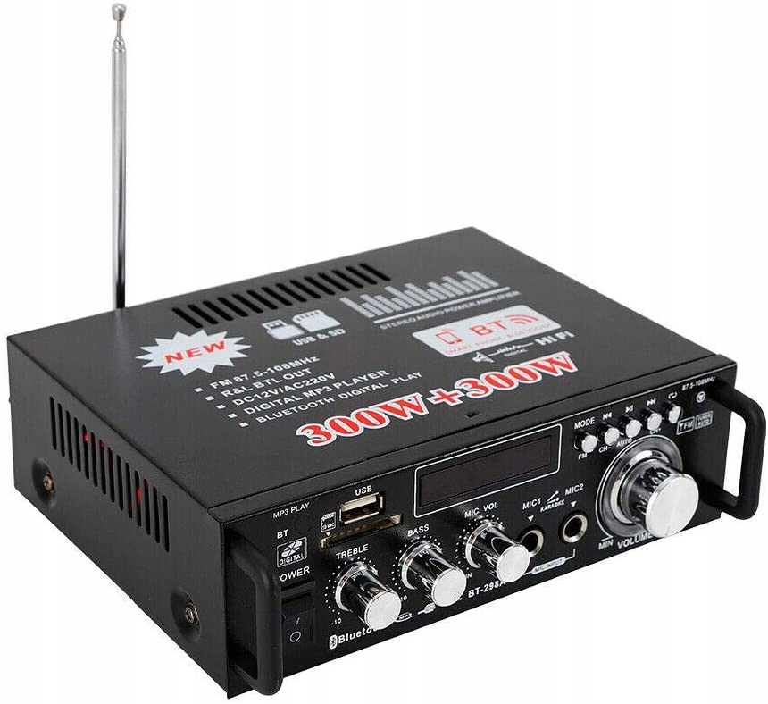 600W Wzmacniacz Stereo Wzmacniacz Bluetooth - 11816215718 - oficjalne archiwum Allegro