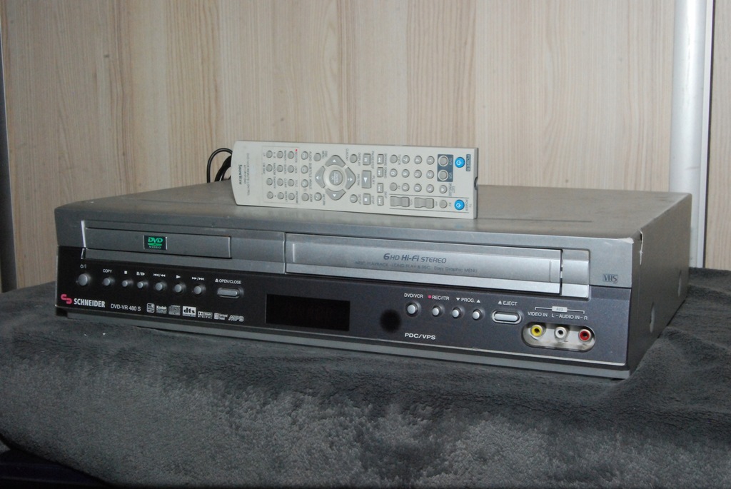 Magnetowid/DVD VHS Schneider/LG 6 Głowic z pilotem - 12598350173 - oficjalne archiwum Allegro