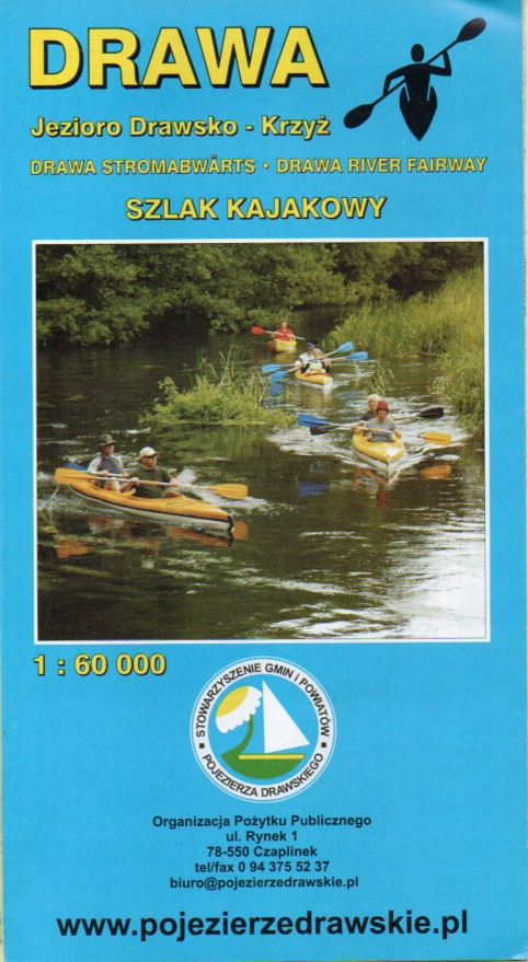 DRAWA szlak kajakowy mapa - 14997575846 - oficjalne archiwum Allegro