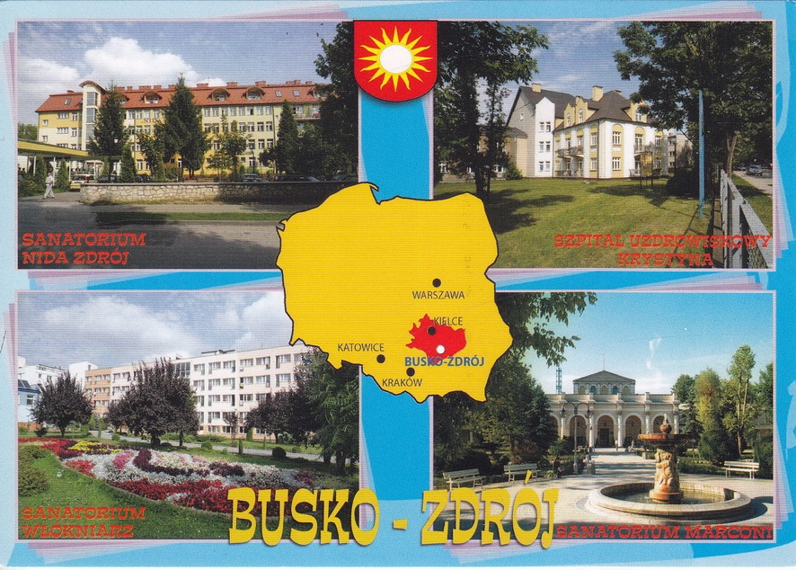 BUSKO-ZDRÓJ - SANATORIUM NIDA ZDRÓJ - WŁÓKNIARZ - MARCONI - MAPKA ...