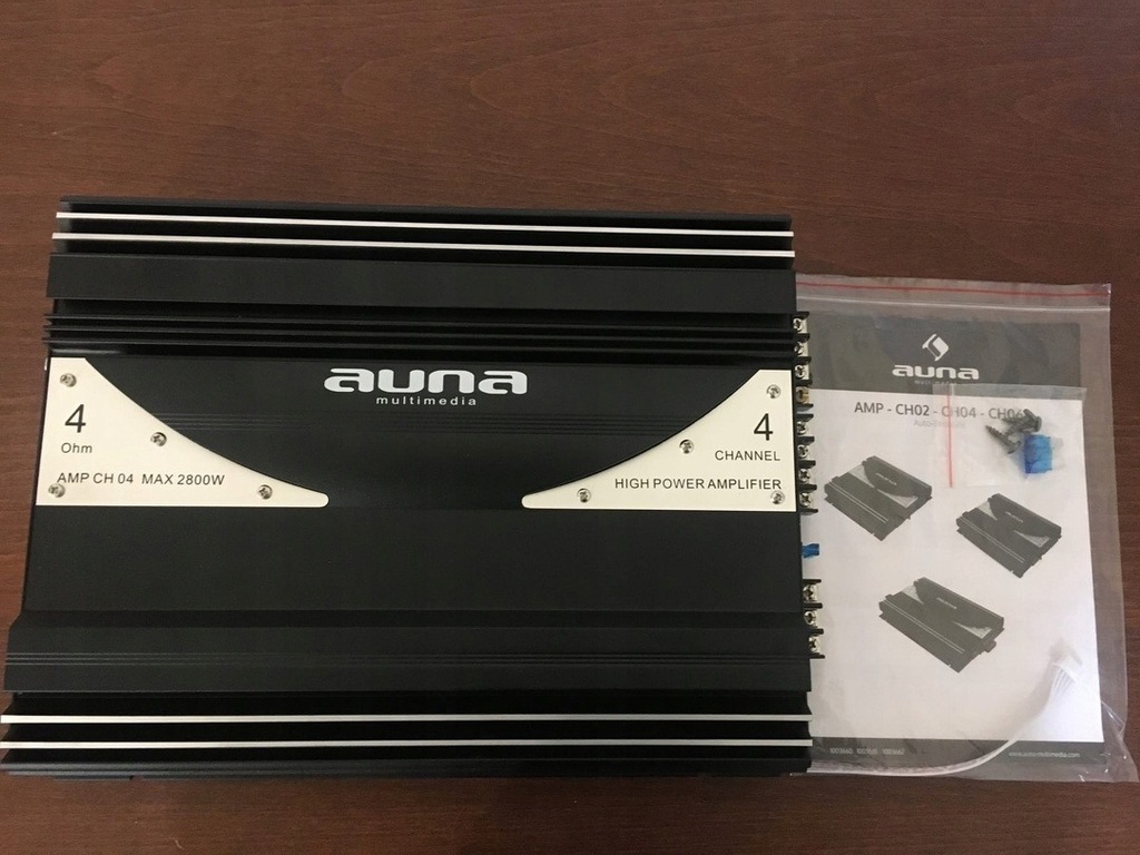 Wzmacniacz samochodowy 4-kanałowy Auna AMP-CH04 - 12097144836 - oficjalne archiwum Allegro