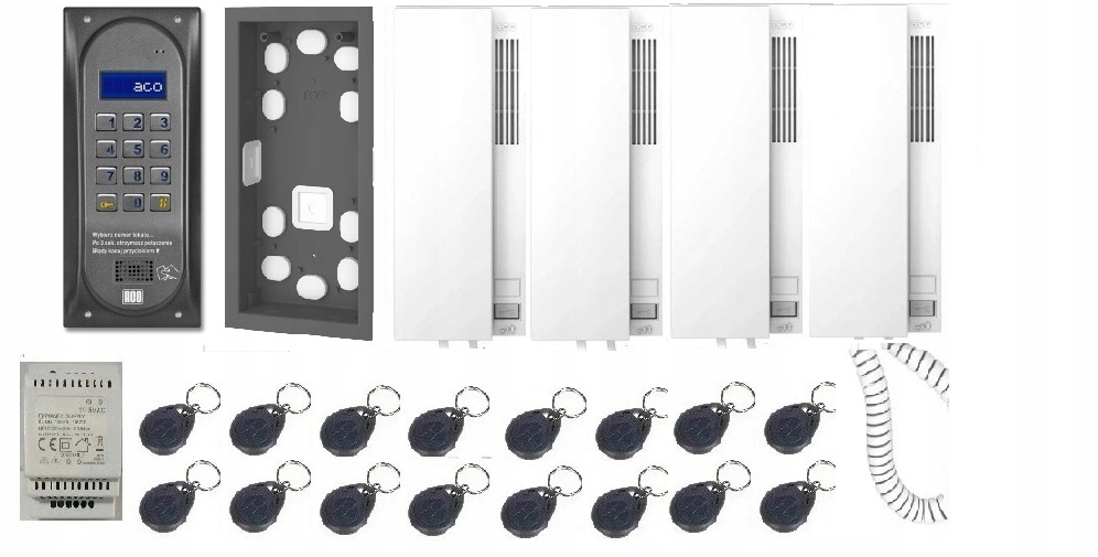 DOMOFON ACO CDNP6ACC 4 rodzinny kody rfid DIN PT - 13340306111 - oficjalne archiwum Allegro