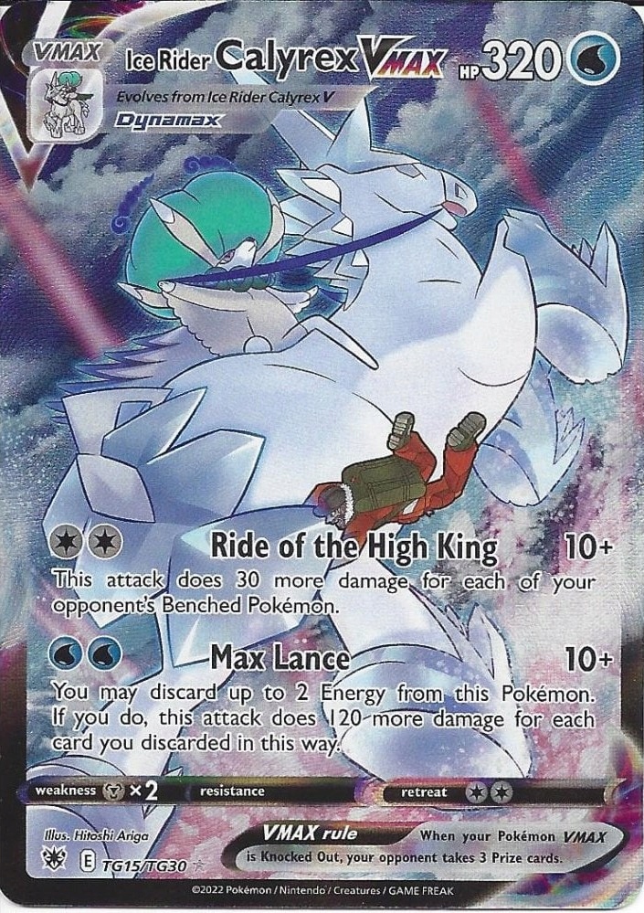 Pokemon TCG Ice Rider Calyrex VMAX TG15/TG30 - 13255324428 - oficjalne ...