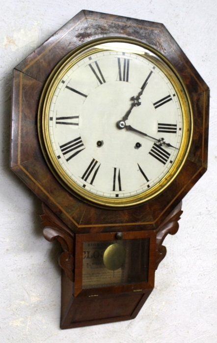 AMERYKAŃSKI ZEGAR WISZĄCY E. N. WELCH Mfg. Co. - 12383748536 ...