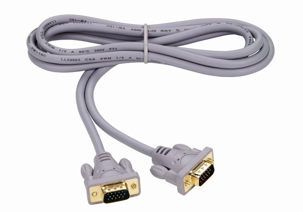 Kabel monitorowy D-SUB VGA DB15 3m Gold HQ THOMSON - 7122824310 ...
