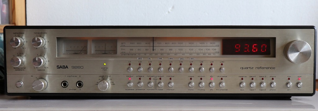 Amplituner Saba 9260 2.0 srebrny oryginał flagowiec Quartz Reference ...