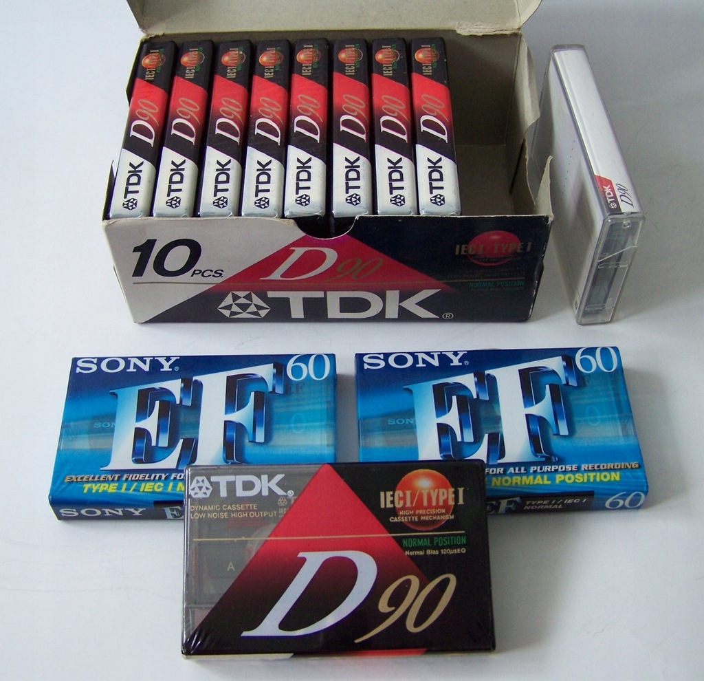 Kaseta magnetofonowa TDK 90,Sony EF60 - 13791835175 - oficjalne archiwum Allegro