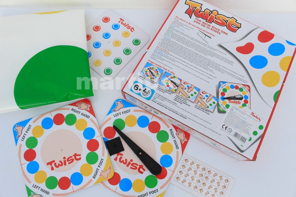 GRA TWISTER DUŻA 2 w 1 MATA TWIST ZRĘCZNOŚCIOWA - 6817269365 ...