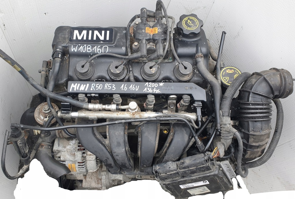 SILNIK MINI COOPER R50 MINI COOPER R53 1.6 16v W10B16D - 16940595798 ...