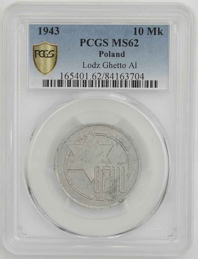 11.fur.GETTO W ŁODZI, 10 MAREK 1943, PCGS MS62 - 13102587735 - oficjalne archiwum Allegro