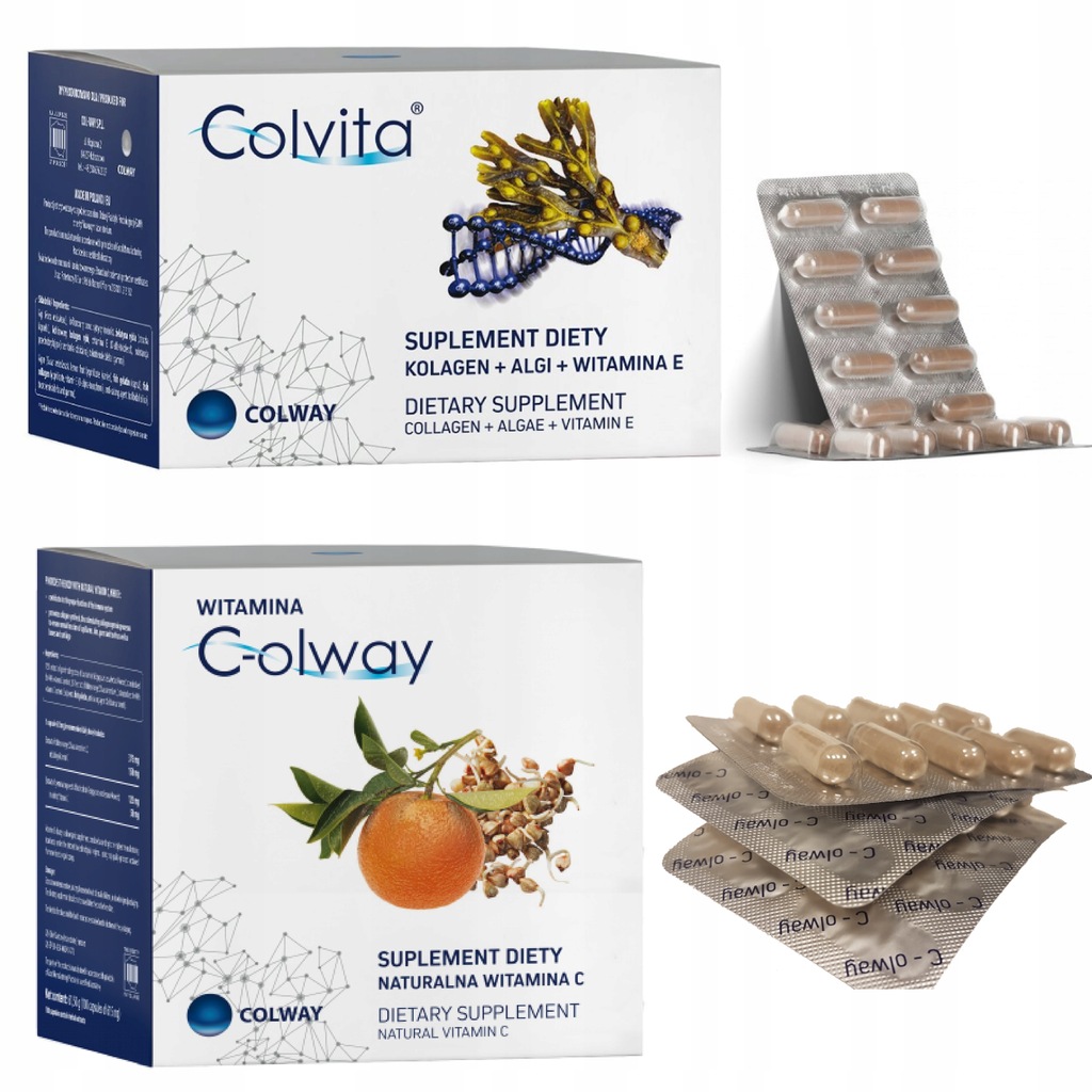 KOLAGEN COLVITA 120+20 kaps +WITAMINA C 110 COLWAY - 7893116280 ...