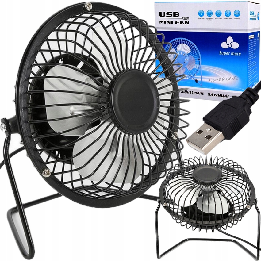 WENTYLATOR BIURKOWY MINI WIATRAK METALOWY USB - 13850602891 - oficjalne ...