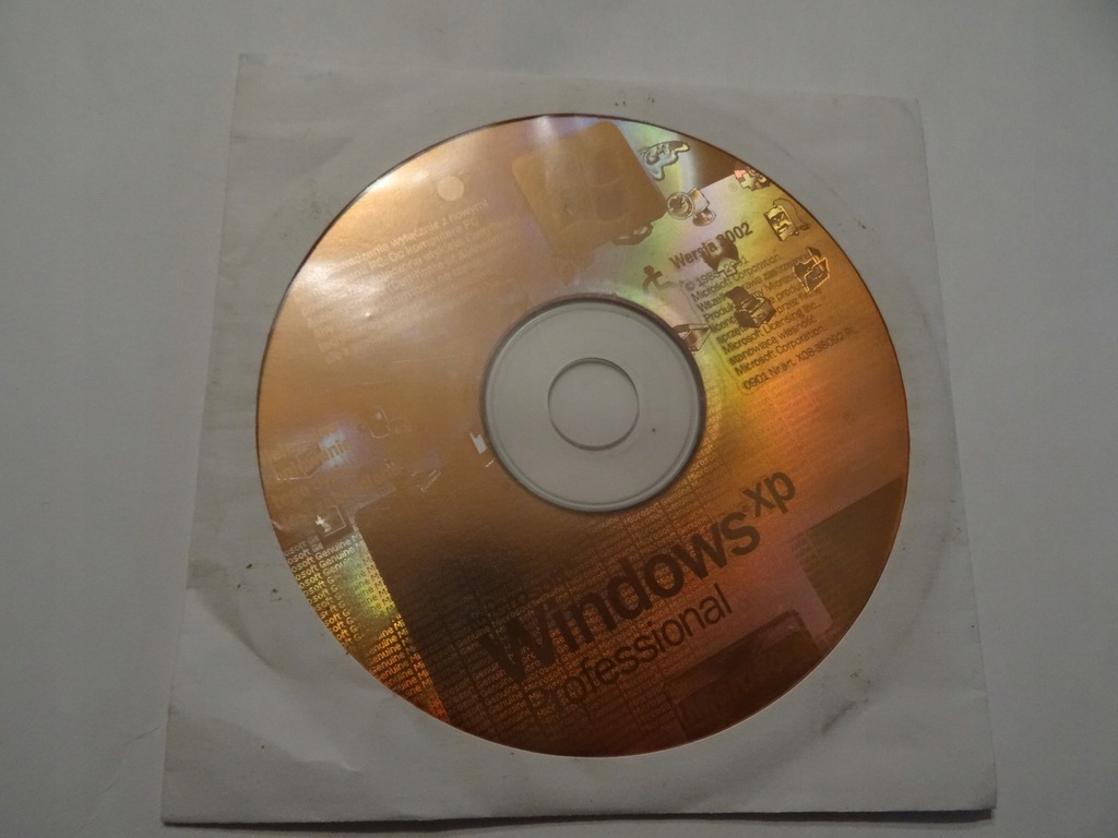 Płyta instalacyjna Windows XP Professional SP1 - 12494150161 ...