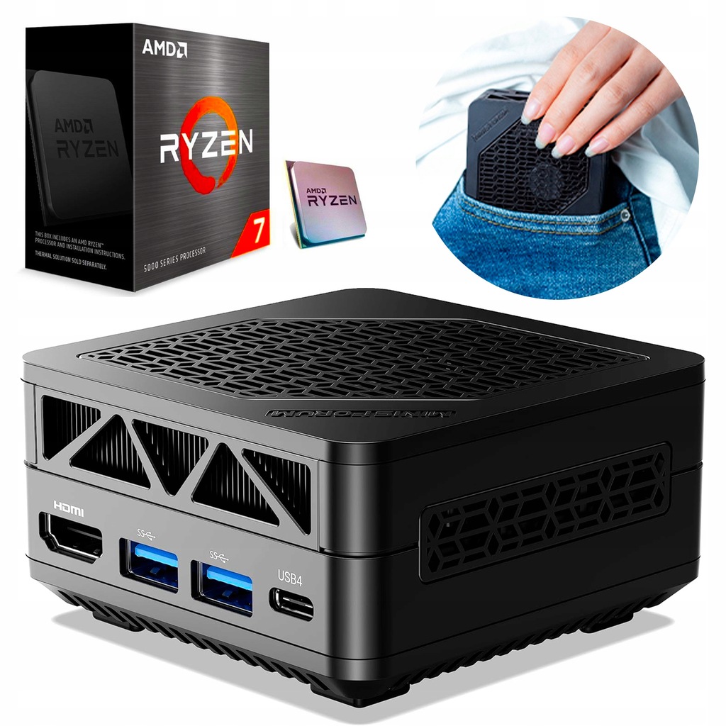 MINI PC RYZEN 7 7840U|DDR5 32GB|1000GB M.2 SSD|WIFI|W11PRO ...