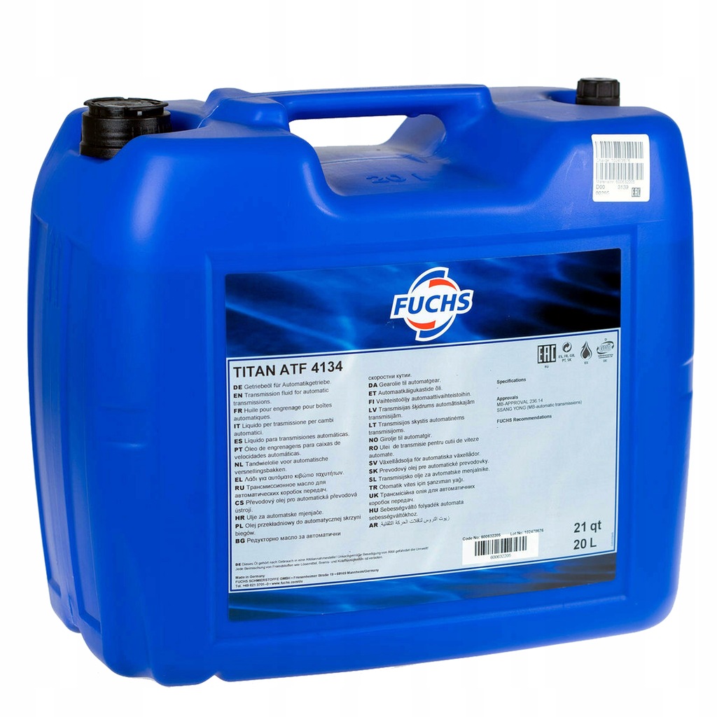 OLEJ FUCHS TITAN ATF 4134 20L - MB-APPROVAL 236.14 - 11973085021 ...