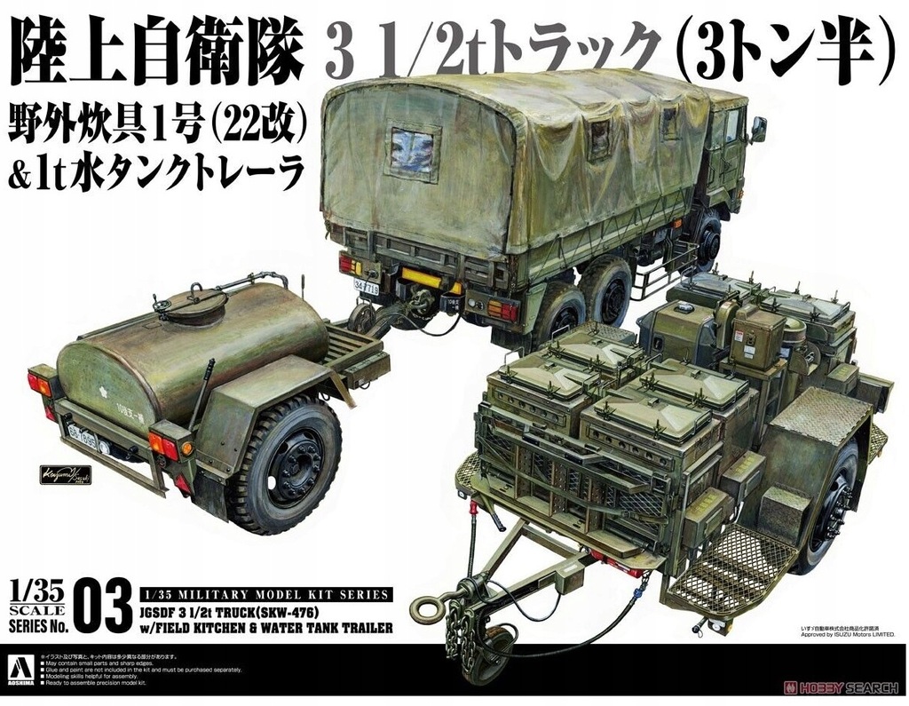 AOSHIMA 05891 1/35 JGSDF 3 1/2t Truck SKW-476 - 13472155117 - oficjalne ...