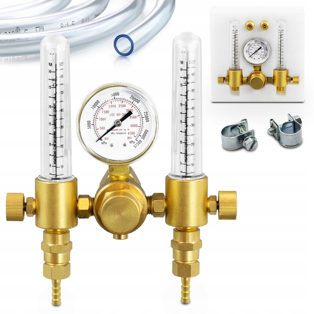 Reduktor dwa rotametry Argon CO2 spawarka MIG TIG - 13302366312 - oficjalne archiwum Allegro