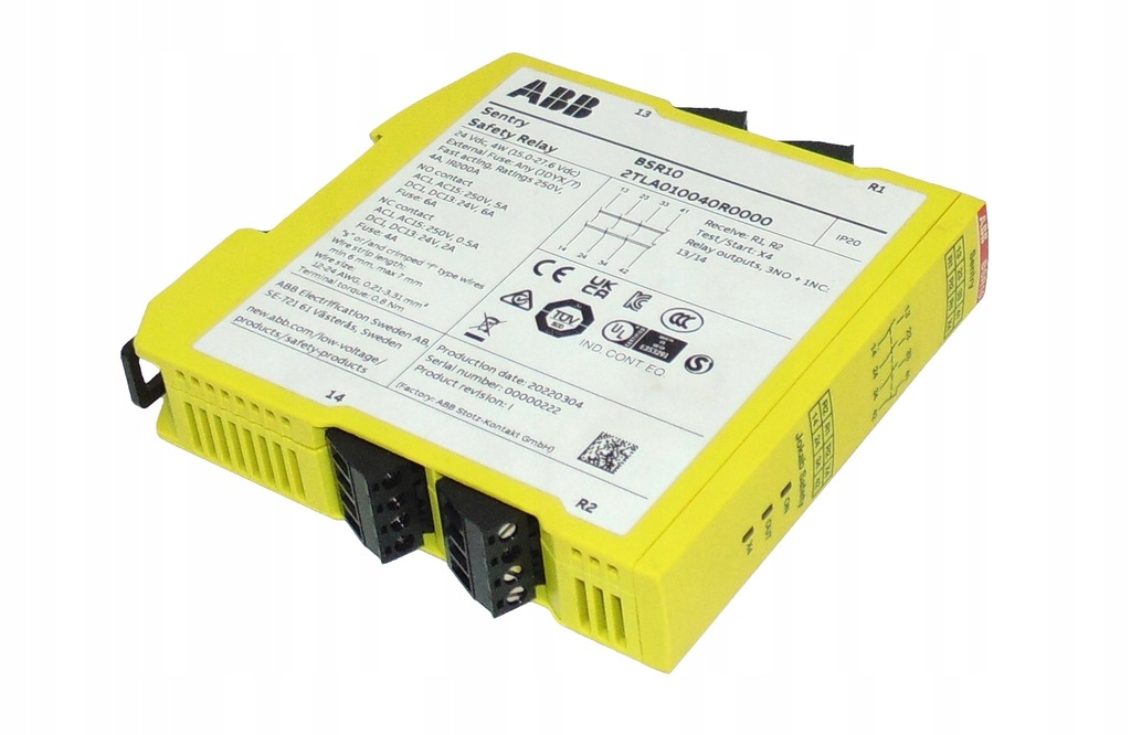 Купить РЕЛЕ БЕЗОПАСНОСТИ ABB BSR10 24V DC SENTRY: отзывы, фото и ...