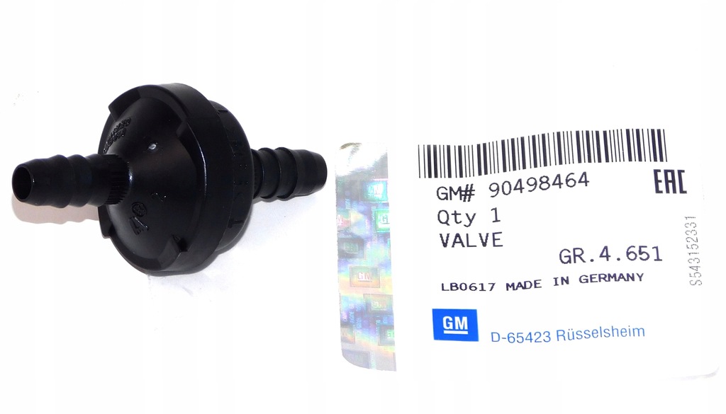 Zawór zwrotny podciśnienia OPEL serwo ukł. paliwo - 8226173432 ...