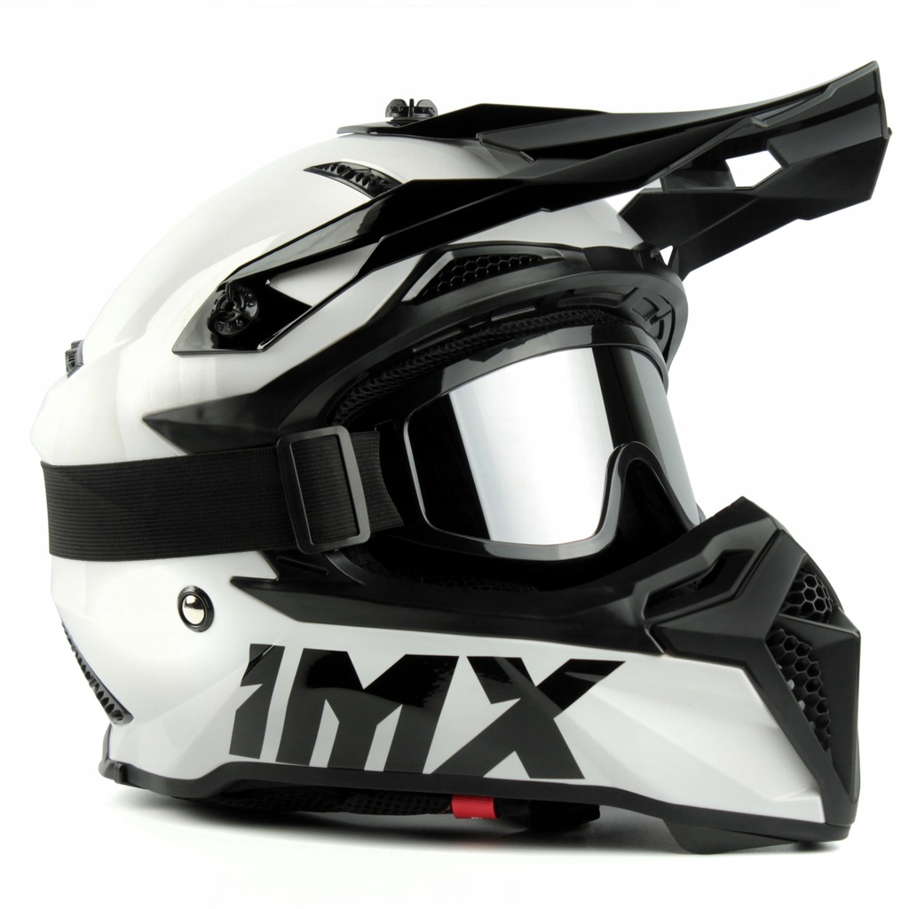 KASK ROWEROWY IMX FMX-02 CROSS BIAŁY GOGLE M - 13101459974 - oficjalne ...