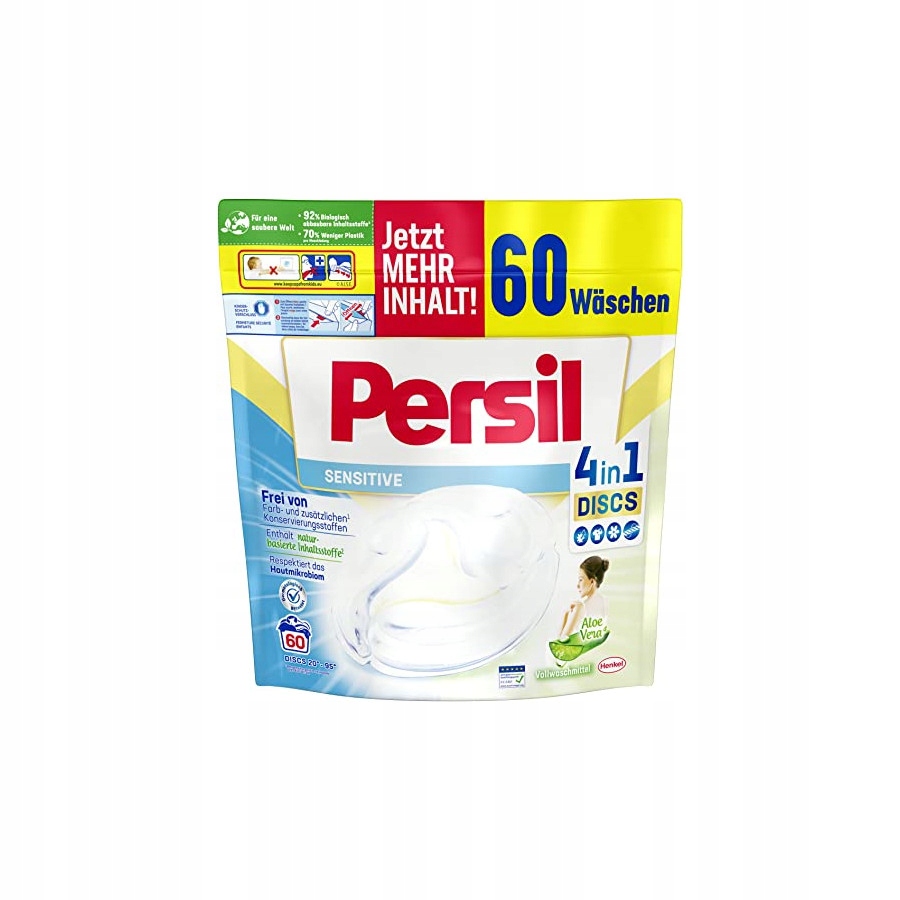 Persil Discs 4in1 kapsułki sensitive 60 sztuk - 13109582943 - oficjalne archiwum Allegro