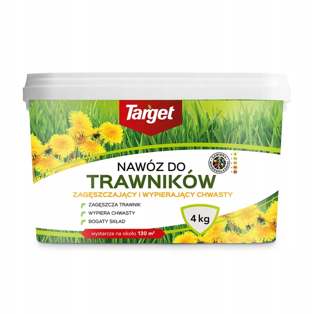 Nawóz do trawników z chwastami 4kg - 10211412783 - oficjalne archiwum Allegro