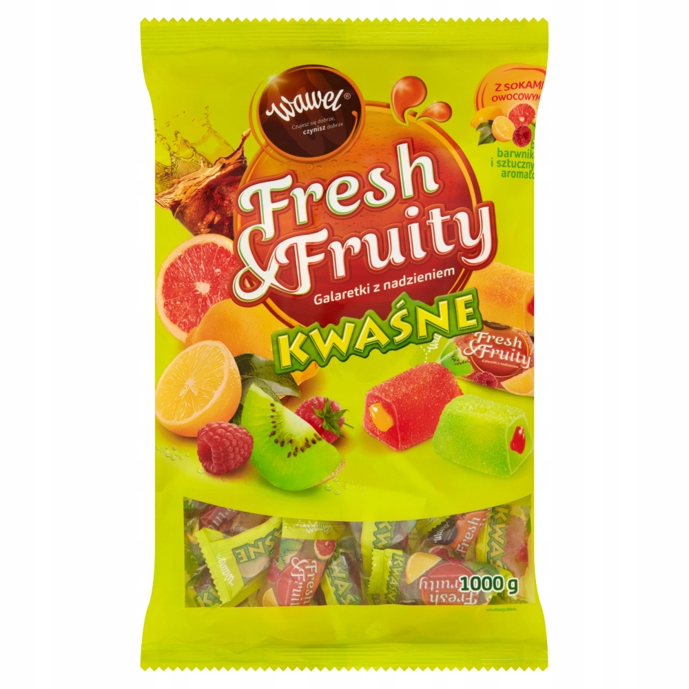 Fresh&Fruity Kwaśne Galaretki z nadzieniem 1kg - 12622031877 - oficjalne archiwum Allegro