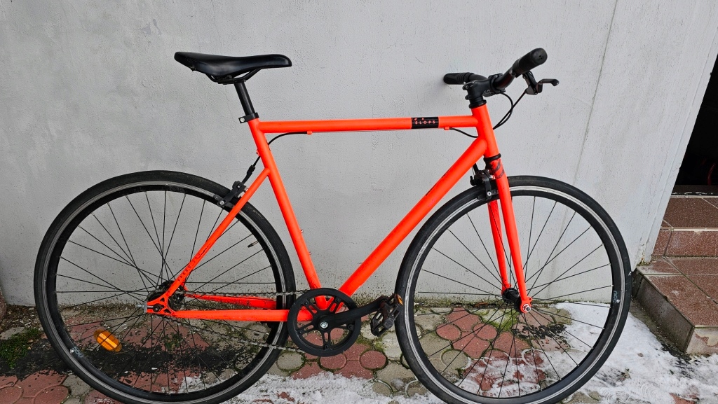 ROWER MIEJSKI SZOSOWY ELOPS SINGLE SPEED 500 RAMA 57CM KOŁA 28'' STAN ...