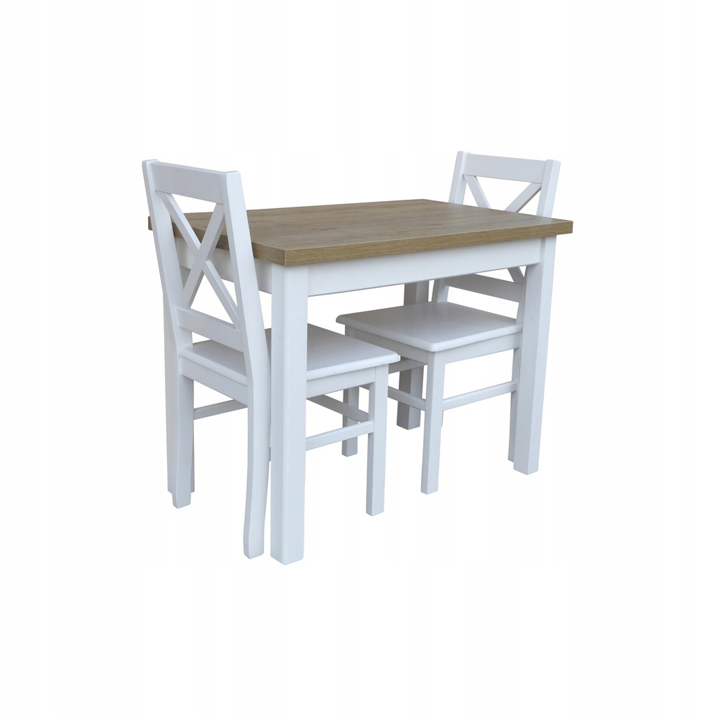 STÓŁ KUCHENNY MASYWNY 100X70 BIAŁY DĄB RUSTYKALNY - 12753612630 ...