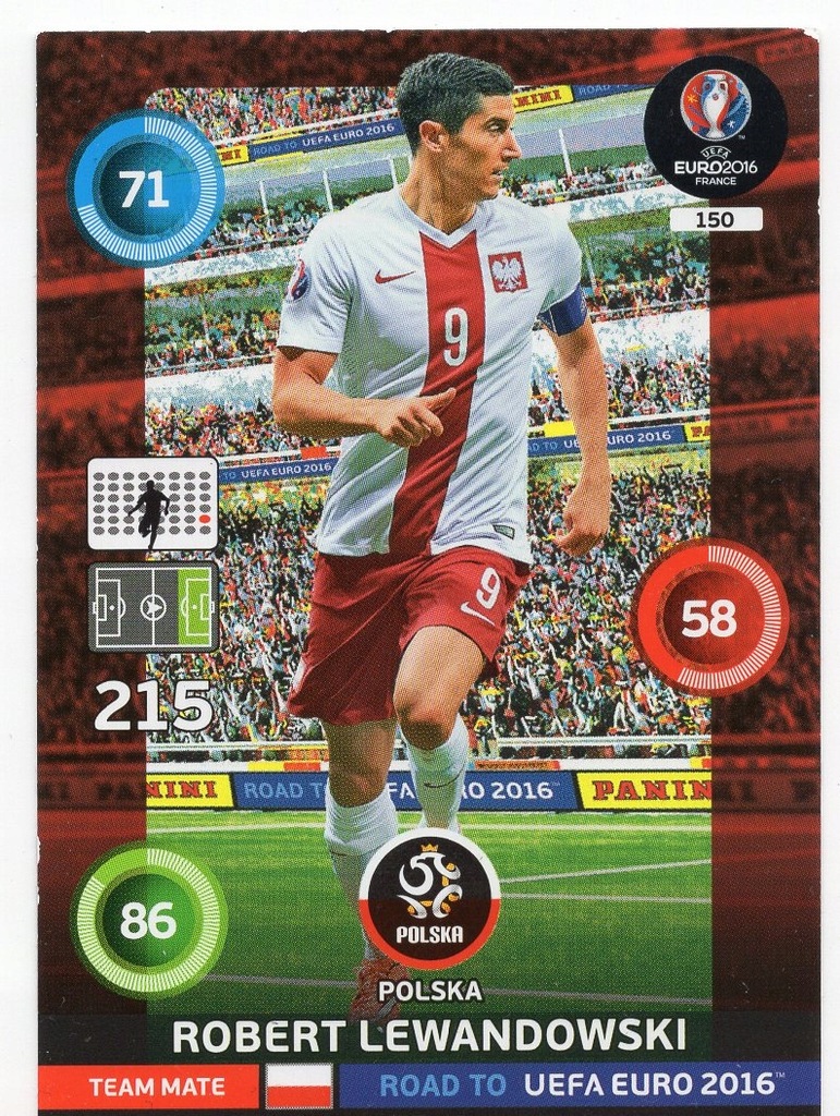 Robert Lewandowski Polska karta 2016 - 12562599050 - oficjalne archiwum Allegro