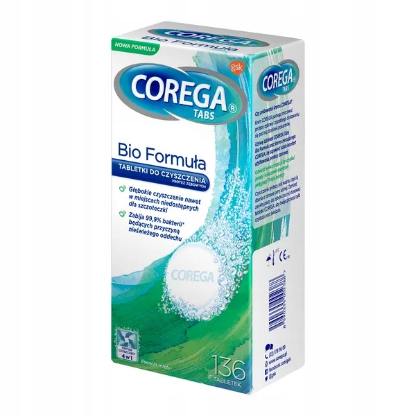 Corega Tabs Bio Formula, tabletki do czyszczenia p - 12788319136 ...