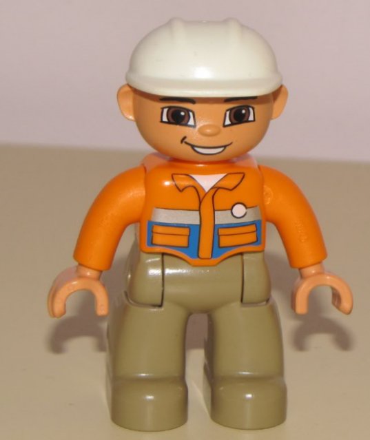 LEGO DUPLO NOWA FIGURKA PAN TATA ROBOTNIK BUDOWA - 9097795751 ...