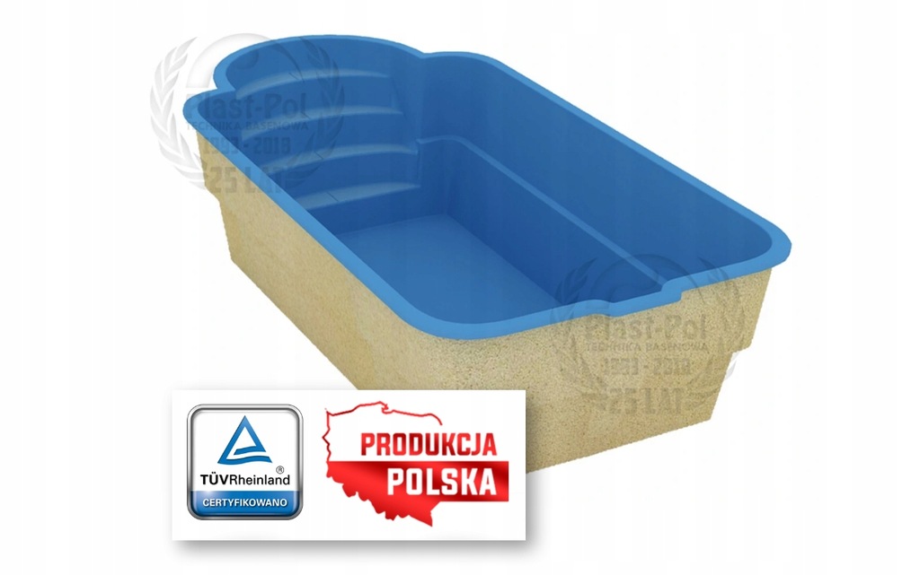 NIECKA BASENOWA 10,00 x 3,20 x 1,50m POLIESTROWA - 11056243767 ...
